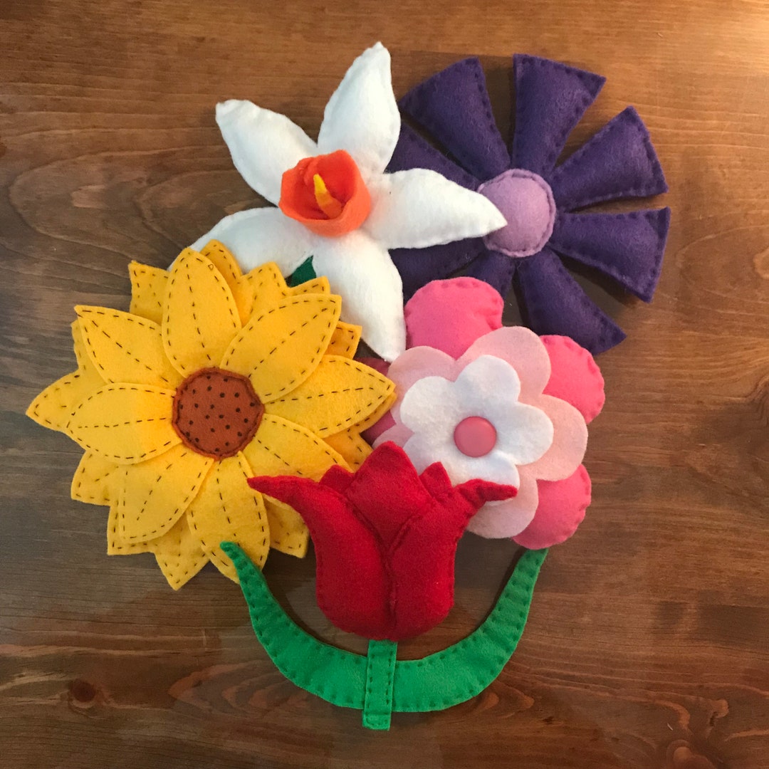 Felt Flower Plushie Patterns - Etsy