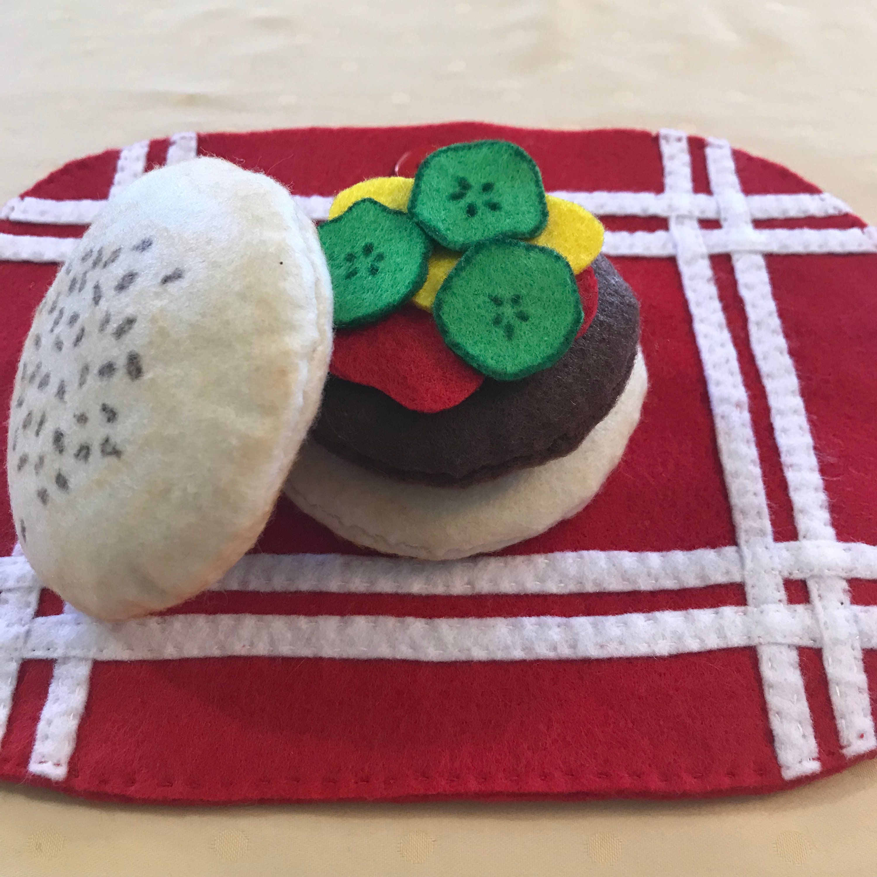 Felt Hamburger Build-a-meal Food Pattern - Etsy