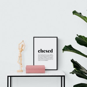 CHESED | Christian Typography Print | Christian Modern Wall Art ...
