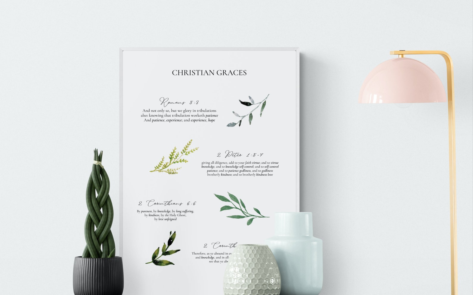 CHRISTIAN GRACE'S Spiritual Fruit Modern Christian Botanical Scripture ...