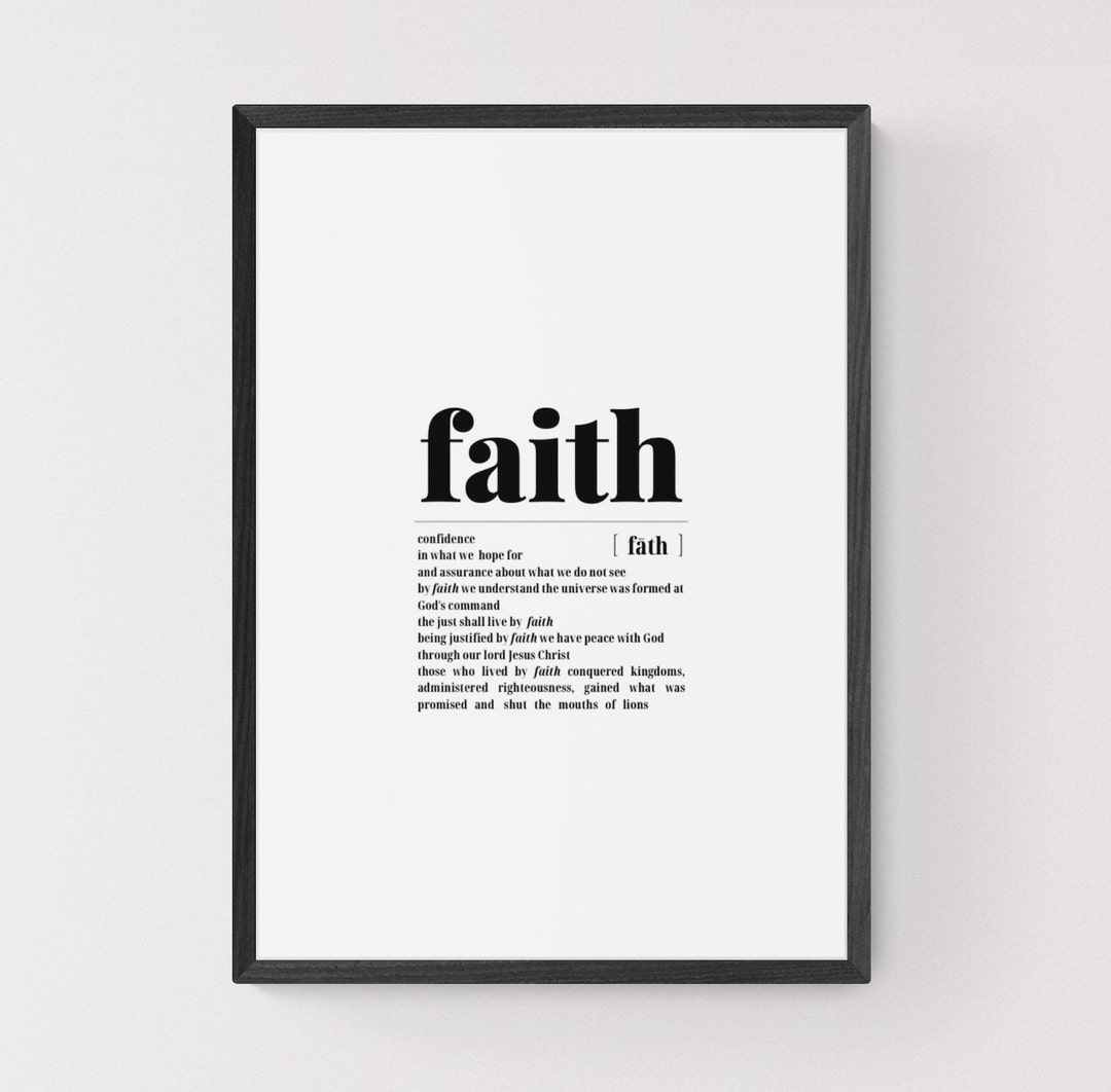 FAITH | Typography Print | Dictionary Style Definition of Faith ...