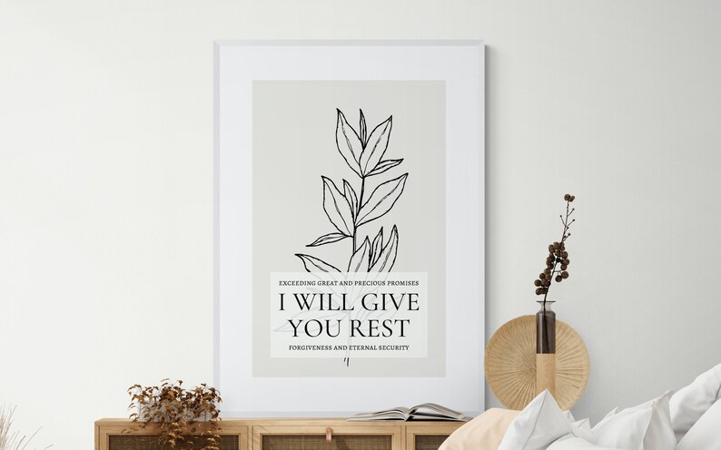 I Will Give You Rest God's Comfort Faithfulness in - Etsy