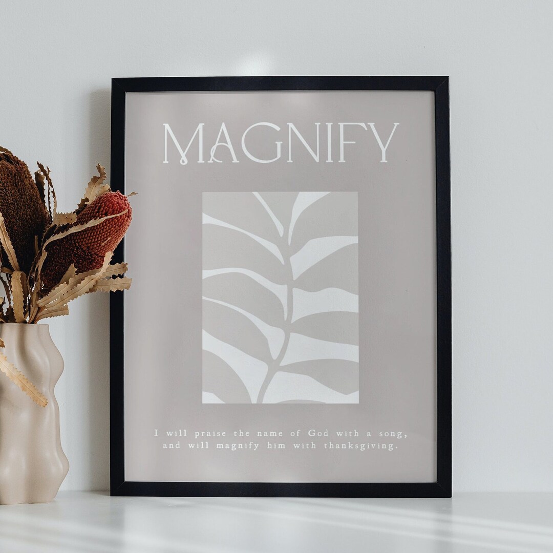 MAGNIFY Christian Wall Art Psalm 69:30 Wall Hanging Bible Verse Praise ...