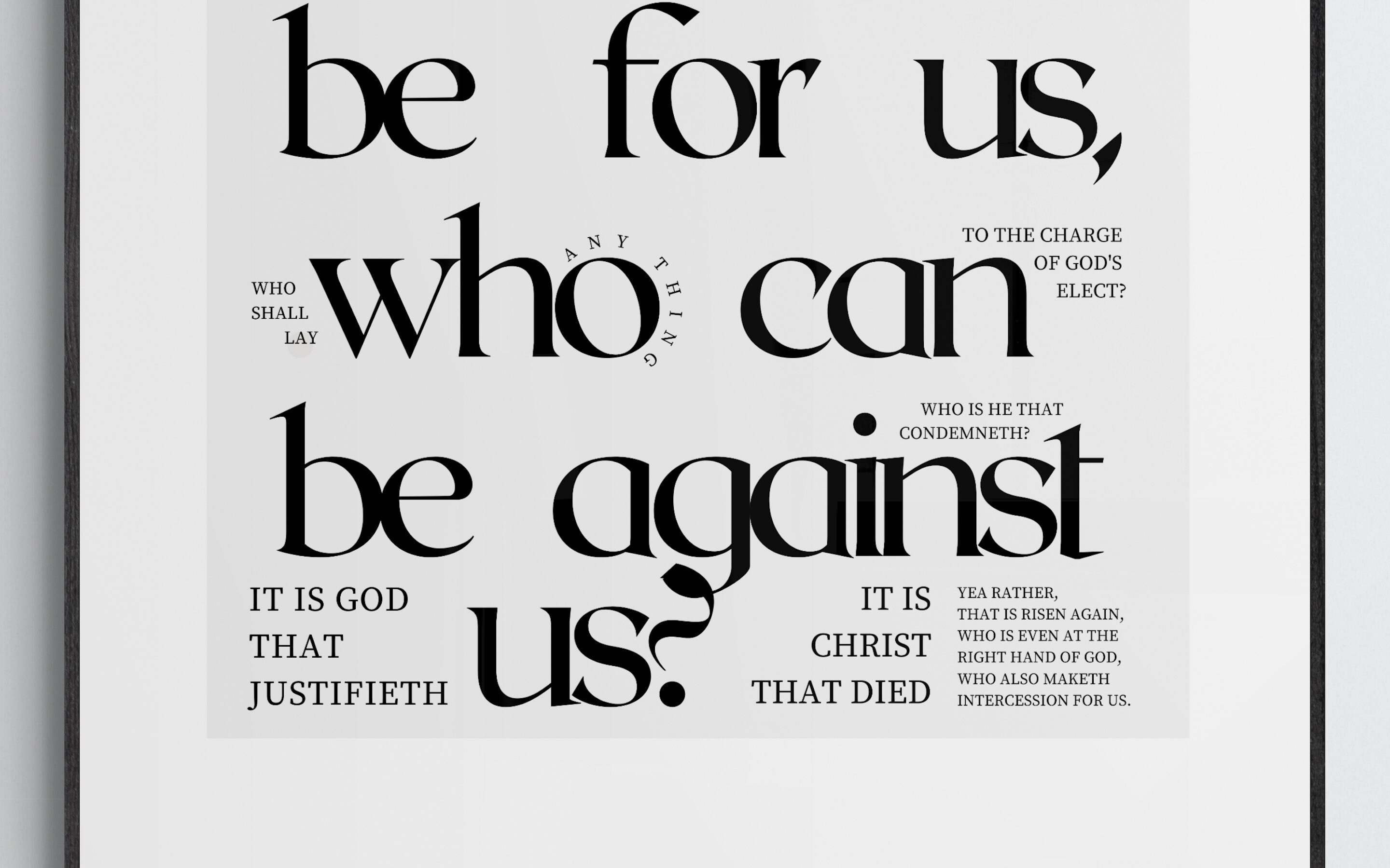 If God Be for Us, Who Can Be Against Us? | Modern Minimalist Christian ...