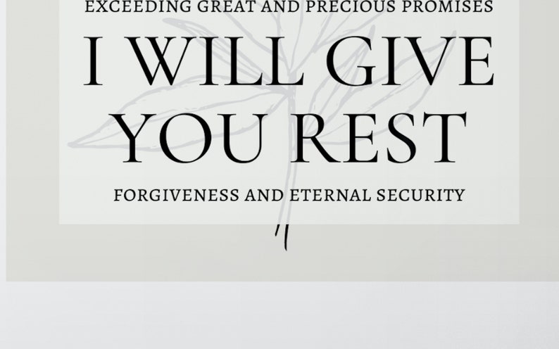 I Will Give You Rest God's Comfort Faithfulness in - Etsy