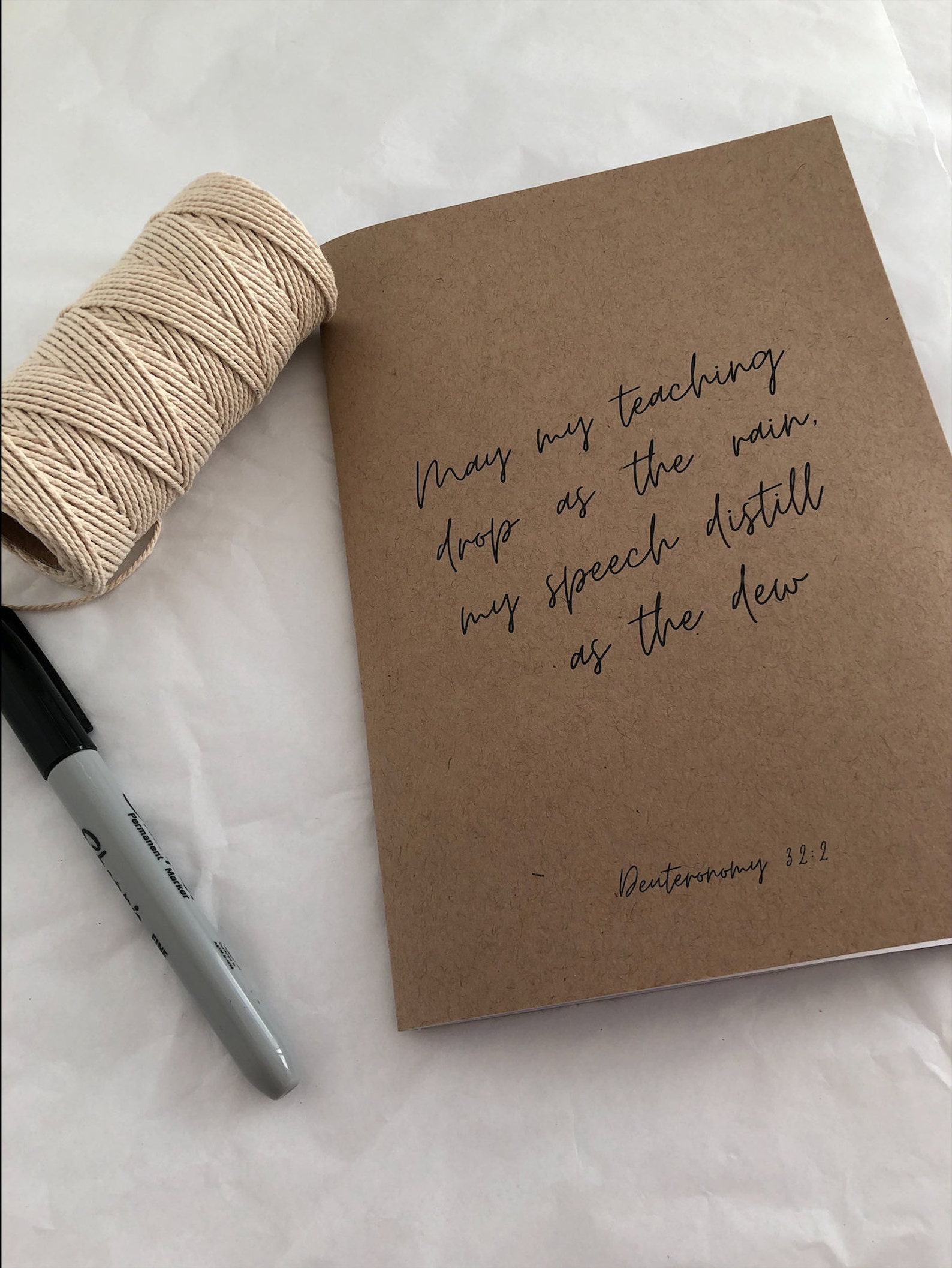 A5 Christian Bible Study Notebook May My Teaching Drop as - Etsy UK