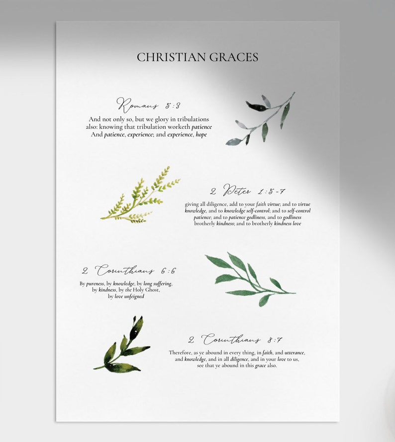 CHRISTIAN GRACE'S | Spiritual Fruit | Modern Christian Botanical ...