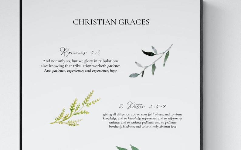 CHRISTIAN GRACE'S | Spiritual Fruit | Modern Christian Botanical ...
