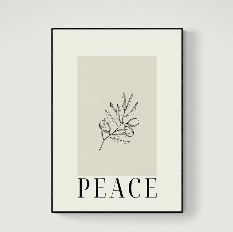 PEACE Modern Christian print Bible Verse Scripture | Etsy