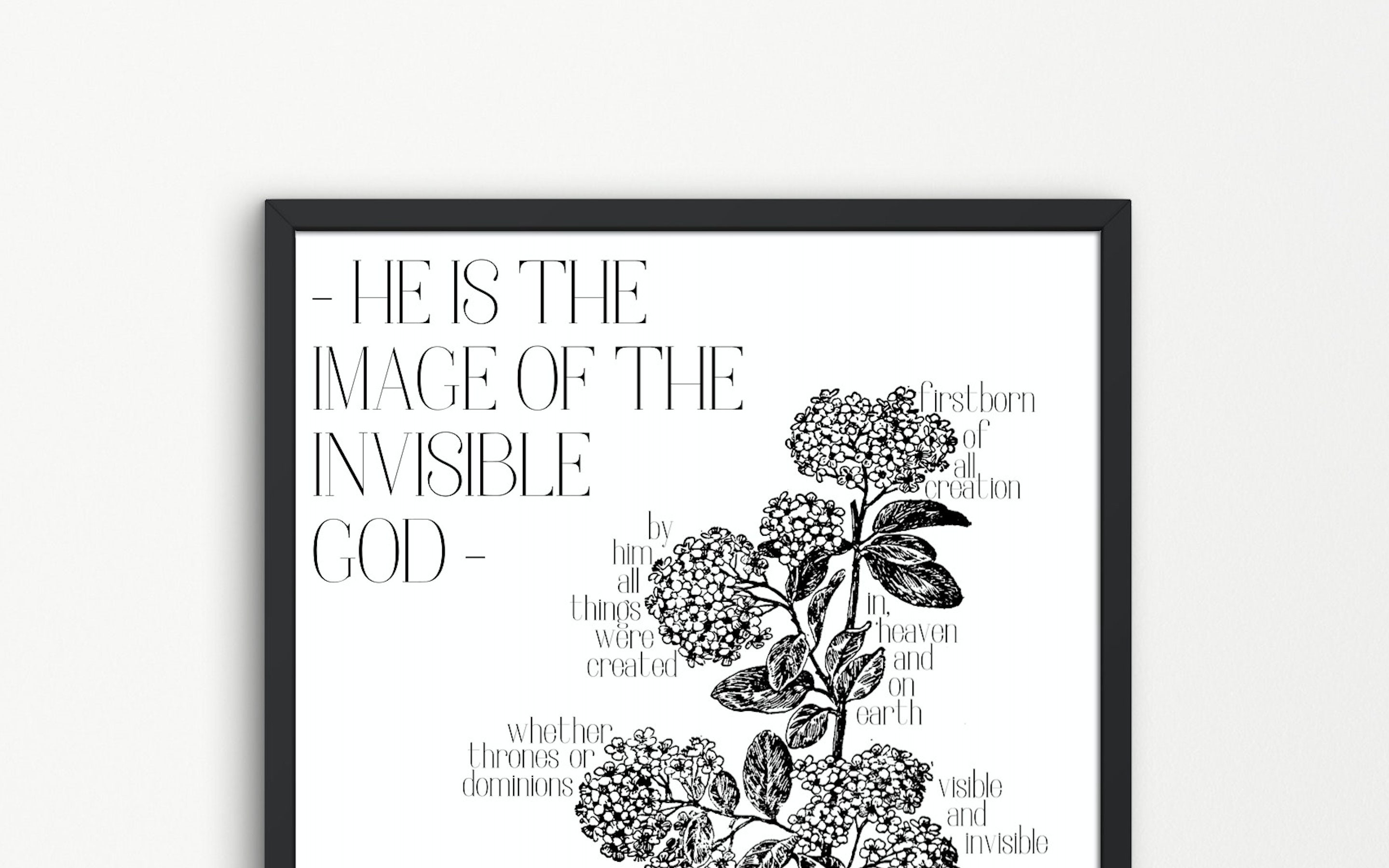 Image of the Invisible God Modern Minimalist Christian Wall - Etsy