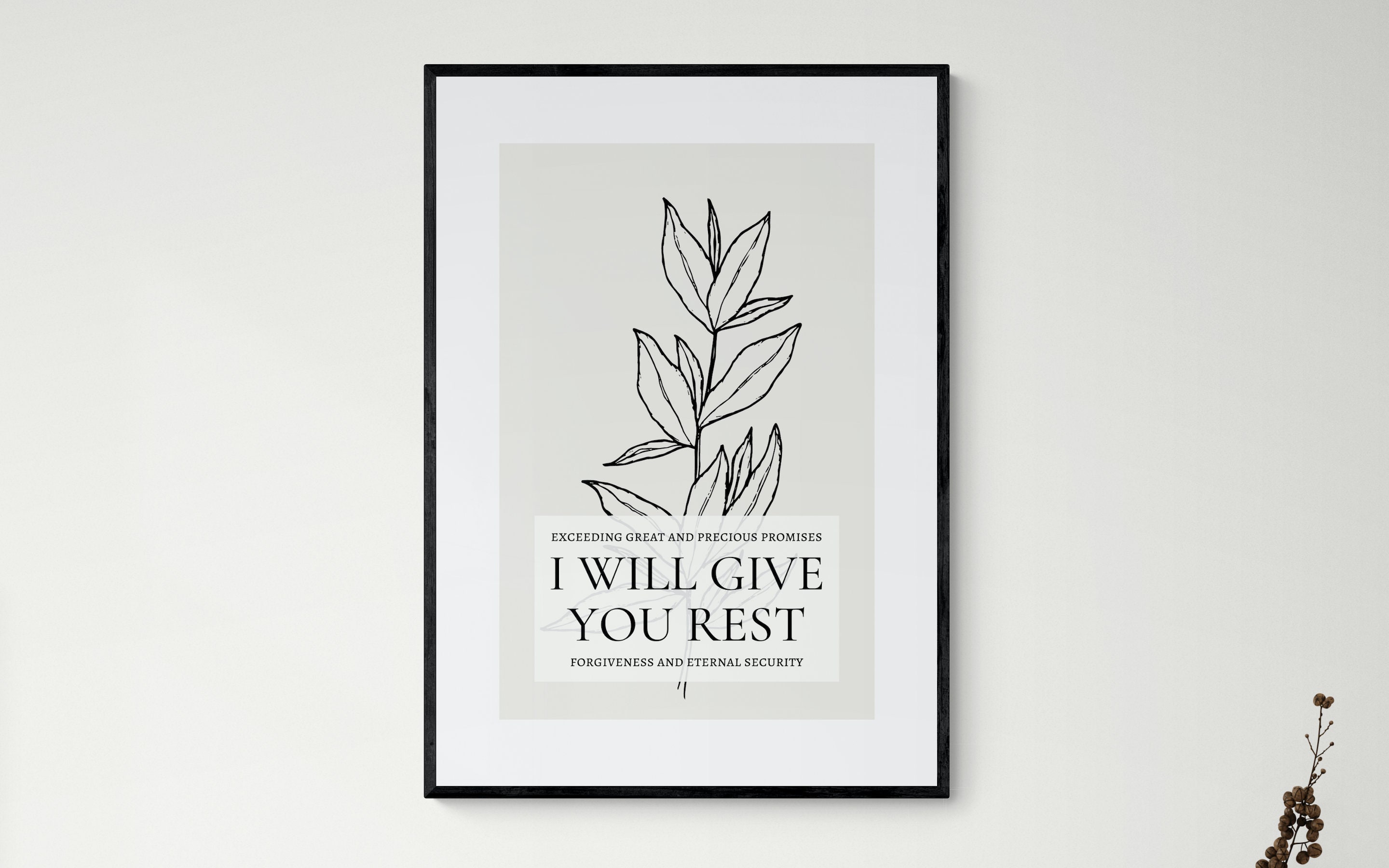 I Will Give You Rest God's Comfort Faithfulness in - Etsy