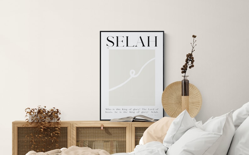 SELAH Modern Minimalist Christian Print Psalm 24:10 Who - Etsy