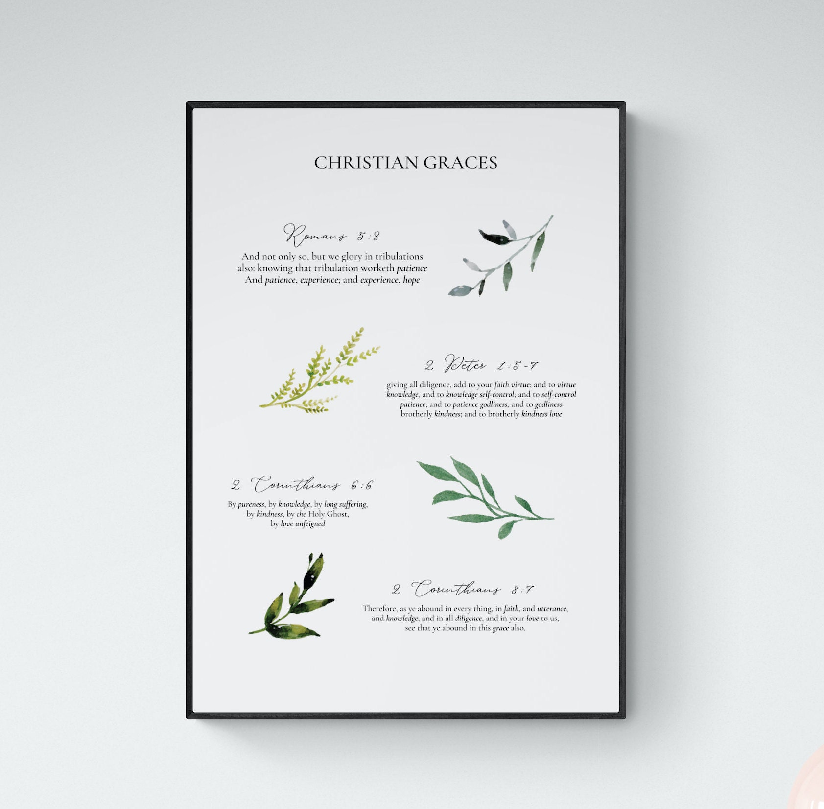 CHRISTIAN GRACE'S | Spiritual Fruit | Modern Christian Botanical ...