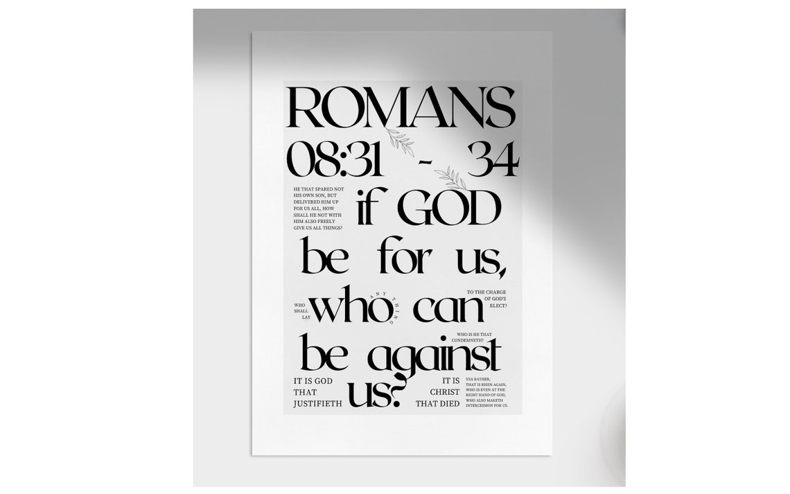 If God Be for Us, Who Can Be Against Us? | Modern Minimalist Christian ...