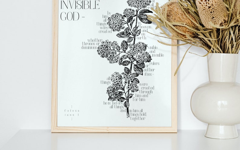Image of the Invisible God Modern Minimalist Christian Wall - Etsy