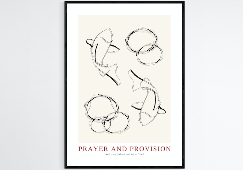 PRAYER AND PROVISION Feeding of the Five Thousand Print - Etsy UK