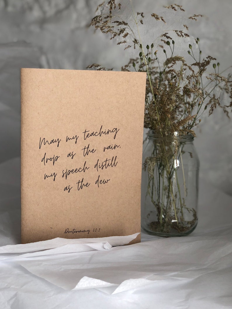 A5 Christian Bible Study Notebook May My Teaching Drop as - Etsy UK