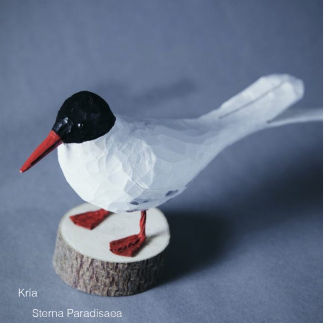 Arctic Tern Hand Carved in Wood - Sterna Paradisaea - Kría - Etsy