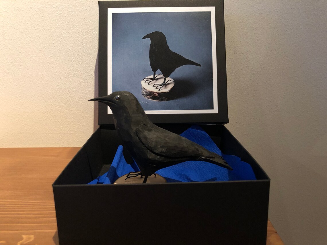 Hand Carved Icelandic Raven / Crow - Etsy