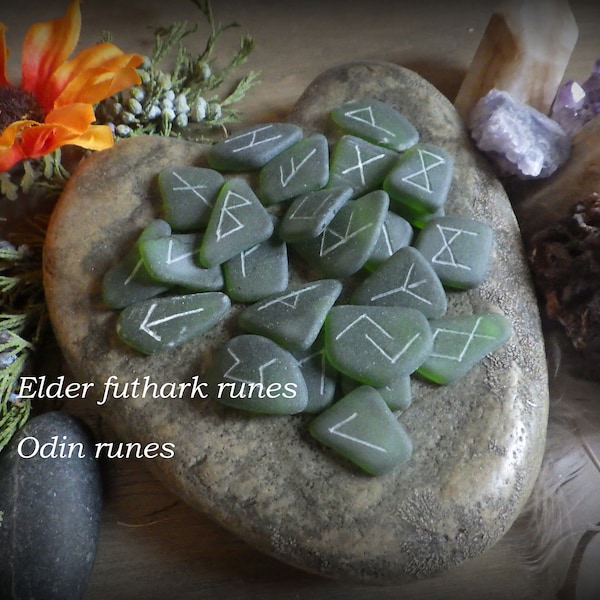 Glass Futhark Runes - Etsy