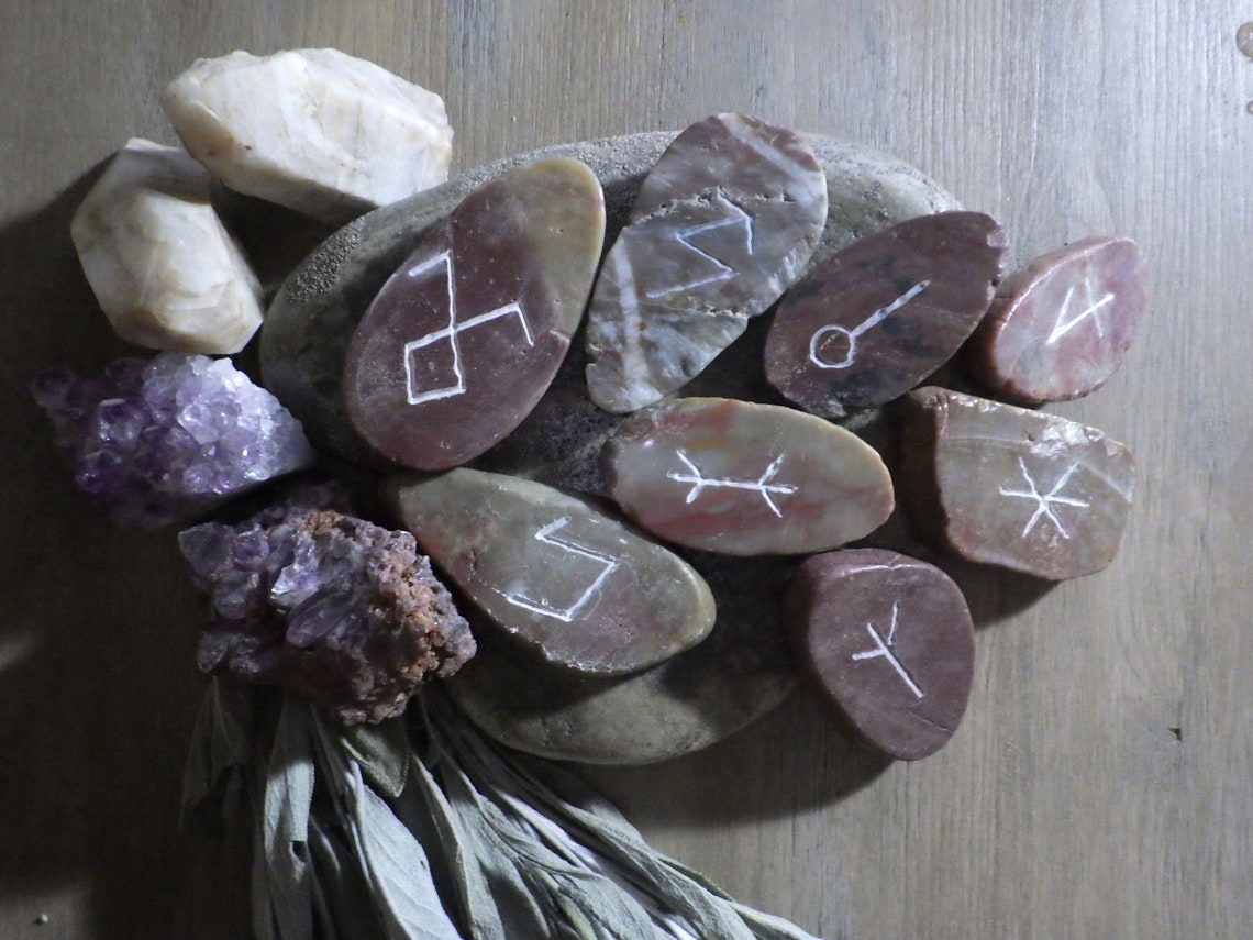 Medieval Runes for Healing and Magick hand crafted etched | Etsy