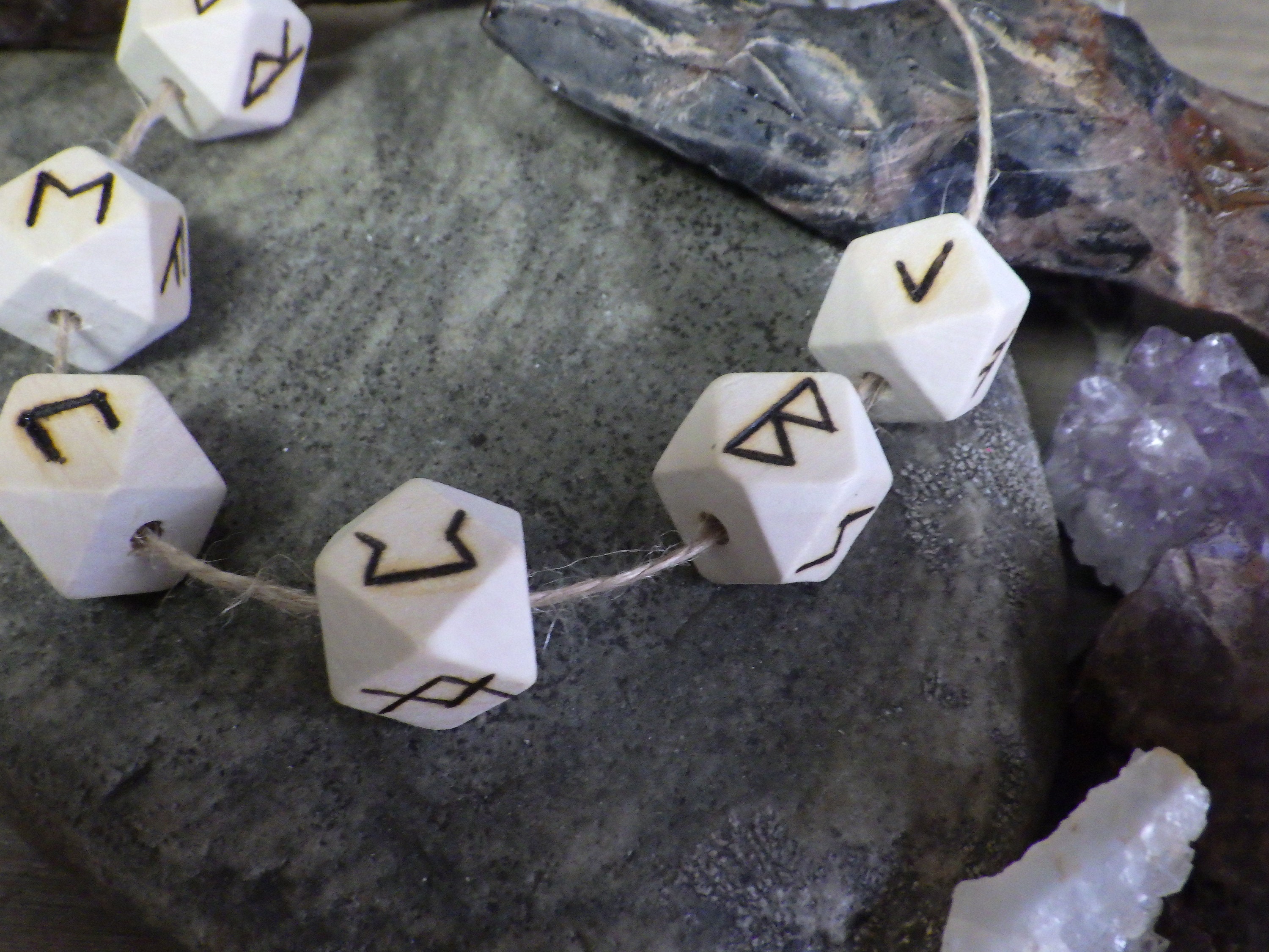 Elder futhark rune beads rune dice. Odin's runes | Etsy