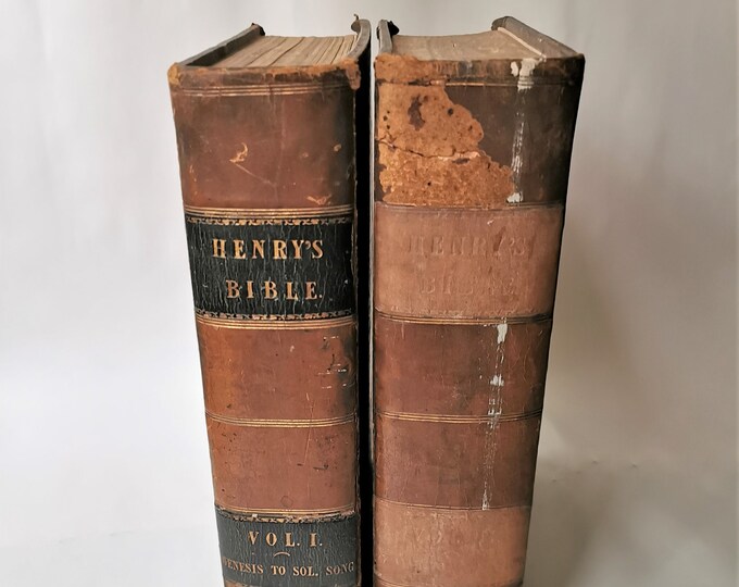 Antique Holy Bible (c 1840) Illustrated Henry, Old and New Testament ...