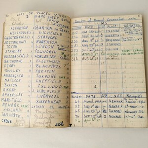1940s Diary Manuscript, Derbyshire Trainspotting Diary 1945-1951 ...