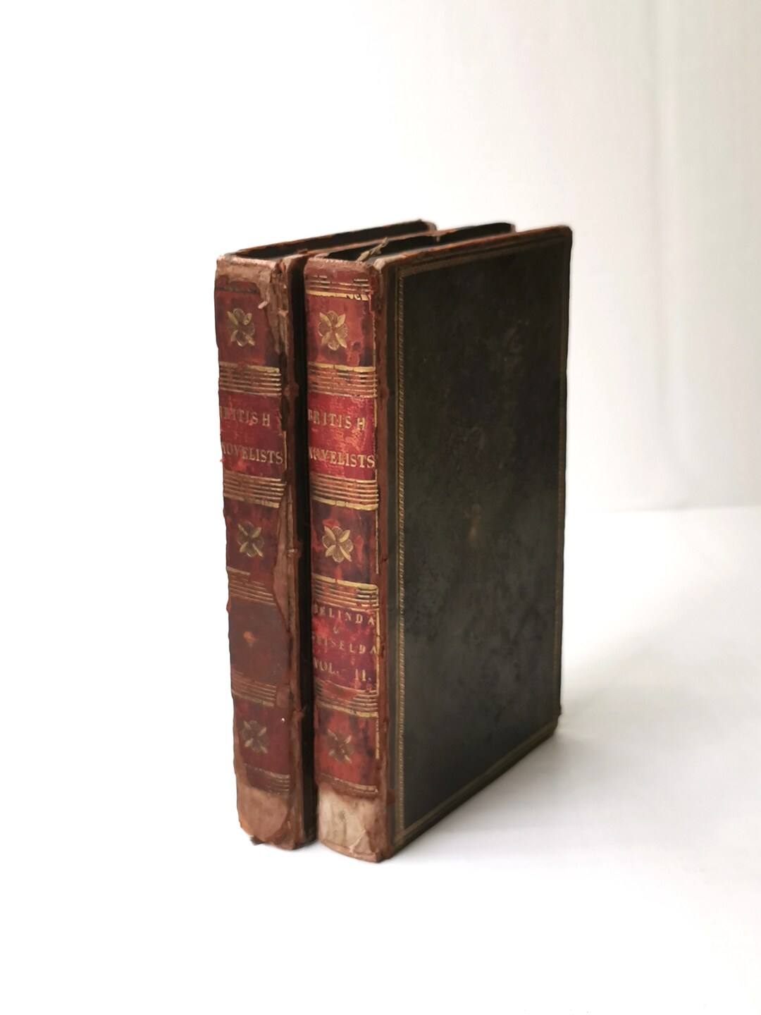 British Novelists (1820) Mrs. Barbauld, Antique Georgian Set Leather ...