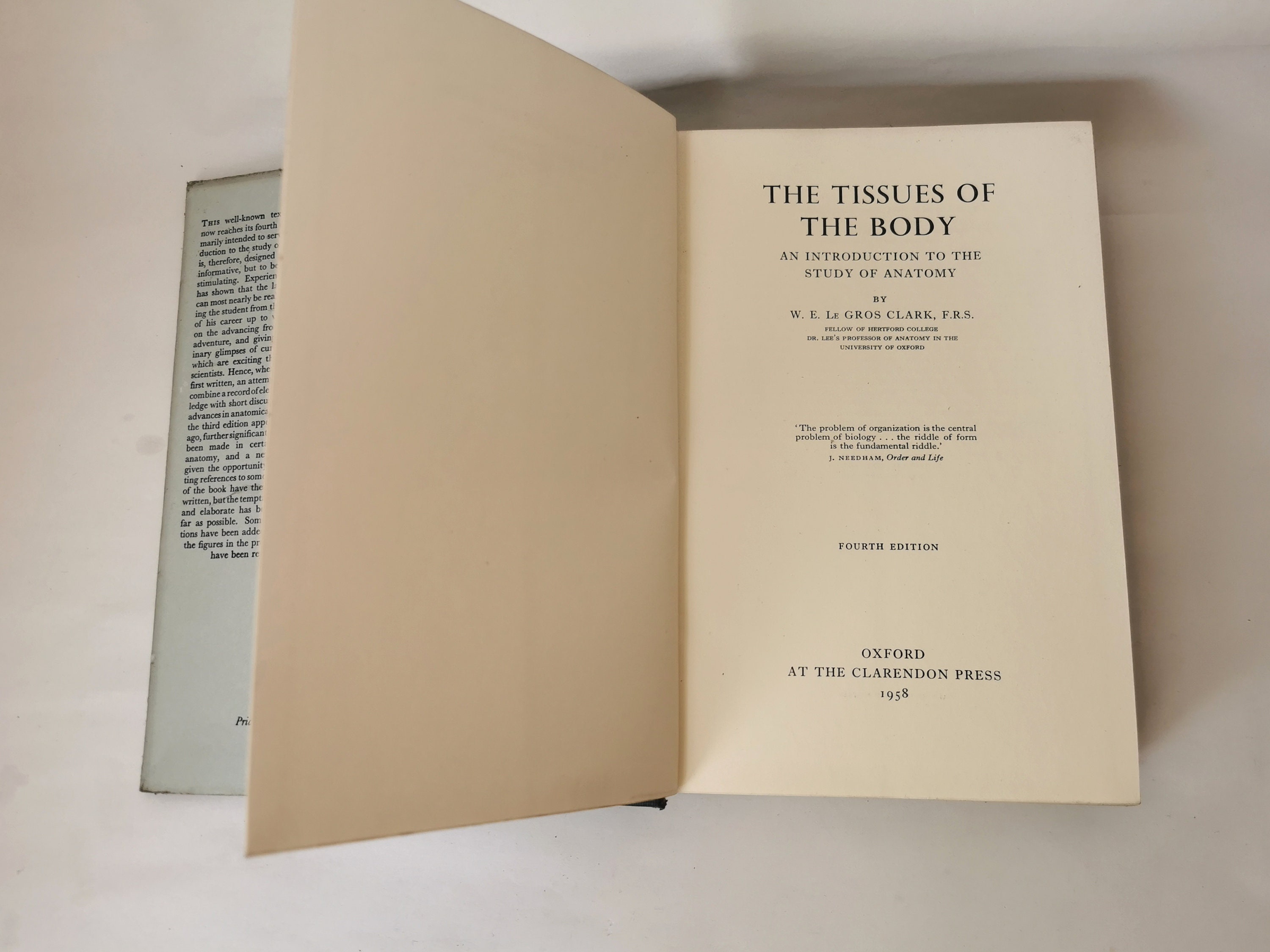 The Tissues of the Body (1958) Le Gros Clark, Vintage Illustrated ...