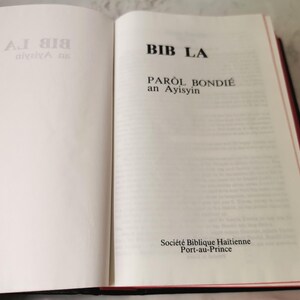 Bib La an Ayisyin (1985) Haitian Creole Bible, Vintage Bible Book - Etsy