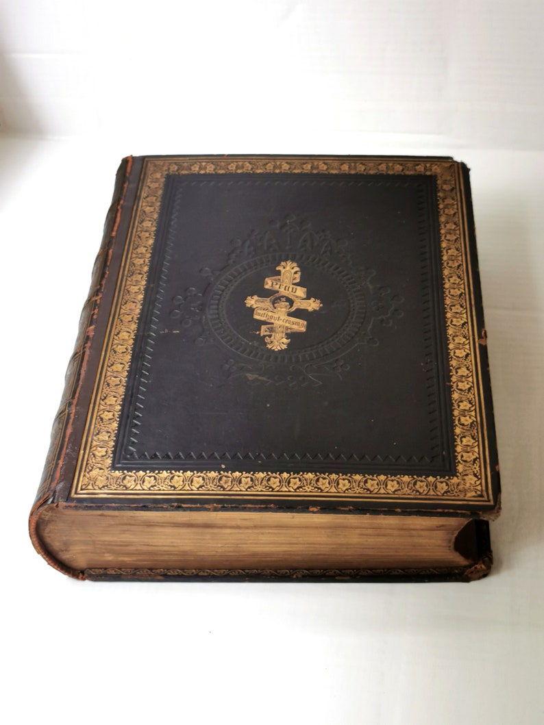 Antique Holy Bible (1870s) Brown's Self Interpreting Family Bible ...