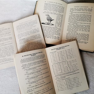 Vintage Text Book Bundle (3) Three Book Collection of Algebra ...