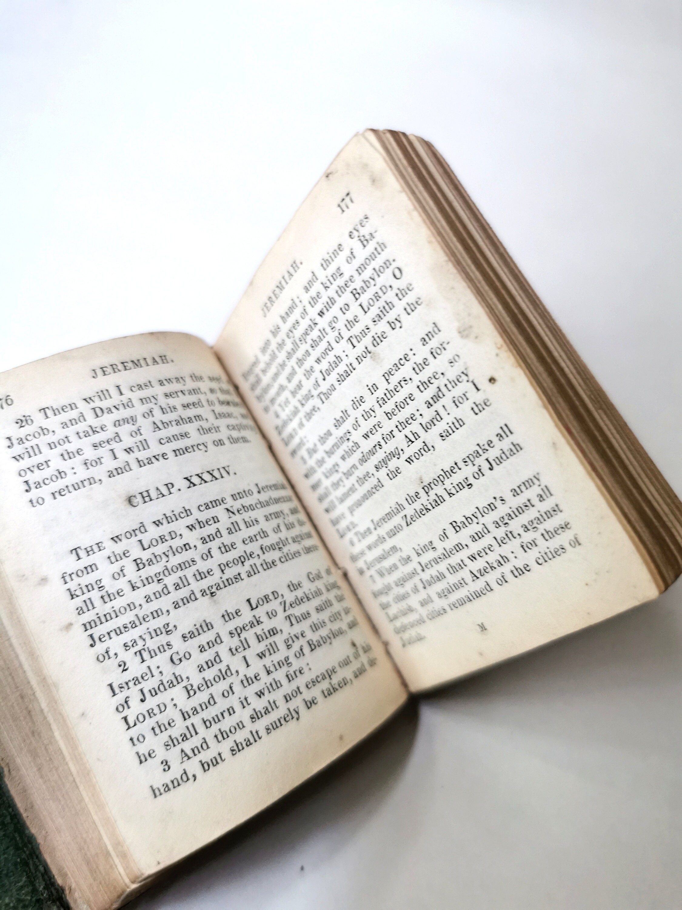 Jeremiah c 1830 Scarce Miniature Leather Tract Society Bible Antique ...