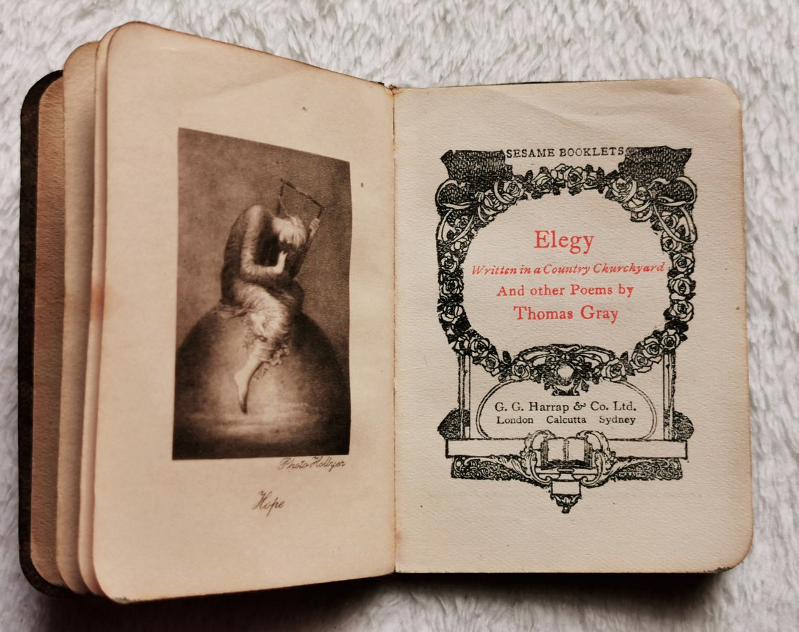 Gray's Elegy circa 1900 Thomas Gray Rare Sesame Booklets - Etsy