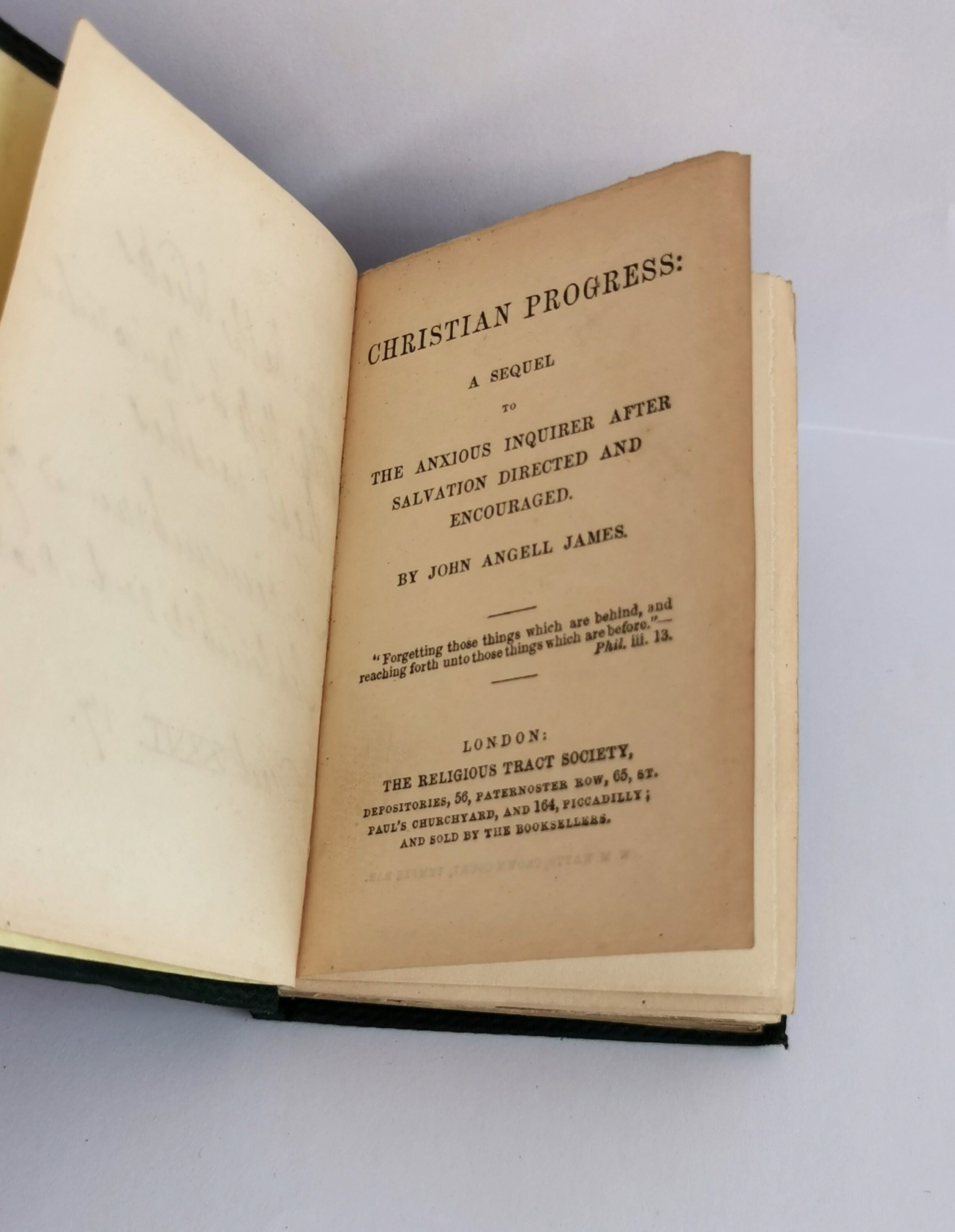 Christian Progress 1853 First Edition SCARCE Unopened John Angell James ...