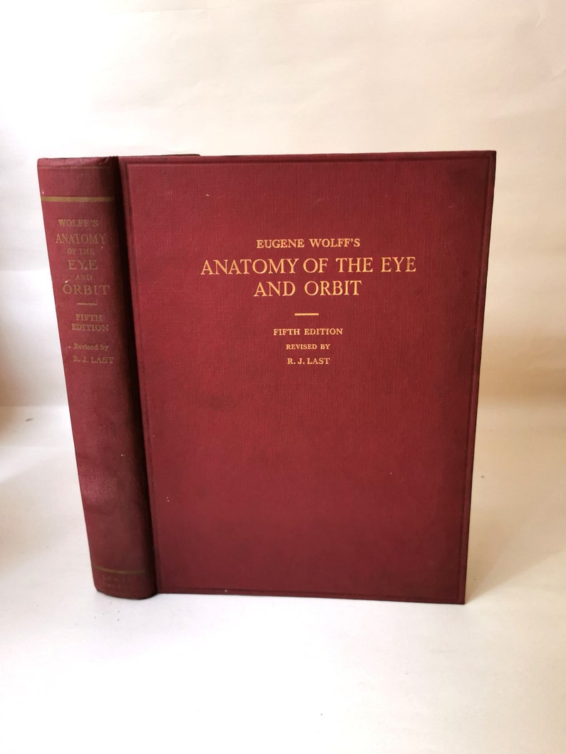 Anatomy of the Eye and Orbit (1961) Eugene Wolff, Illustrated Medical ...