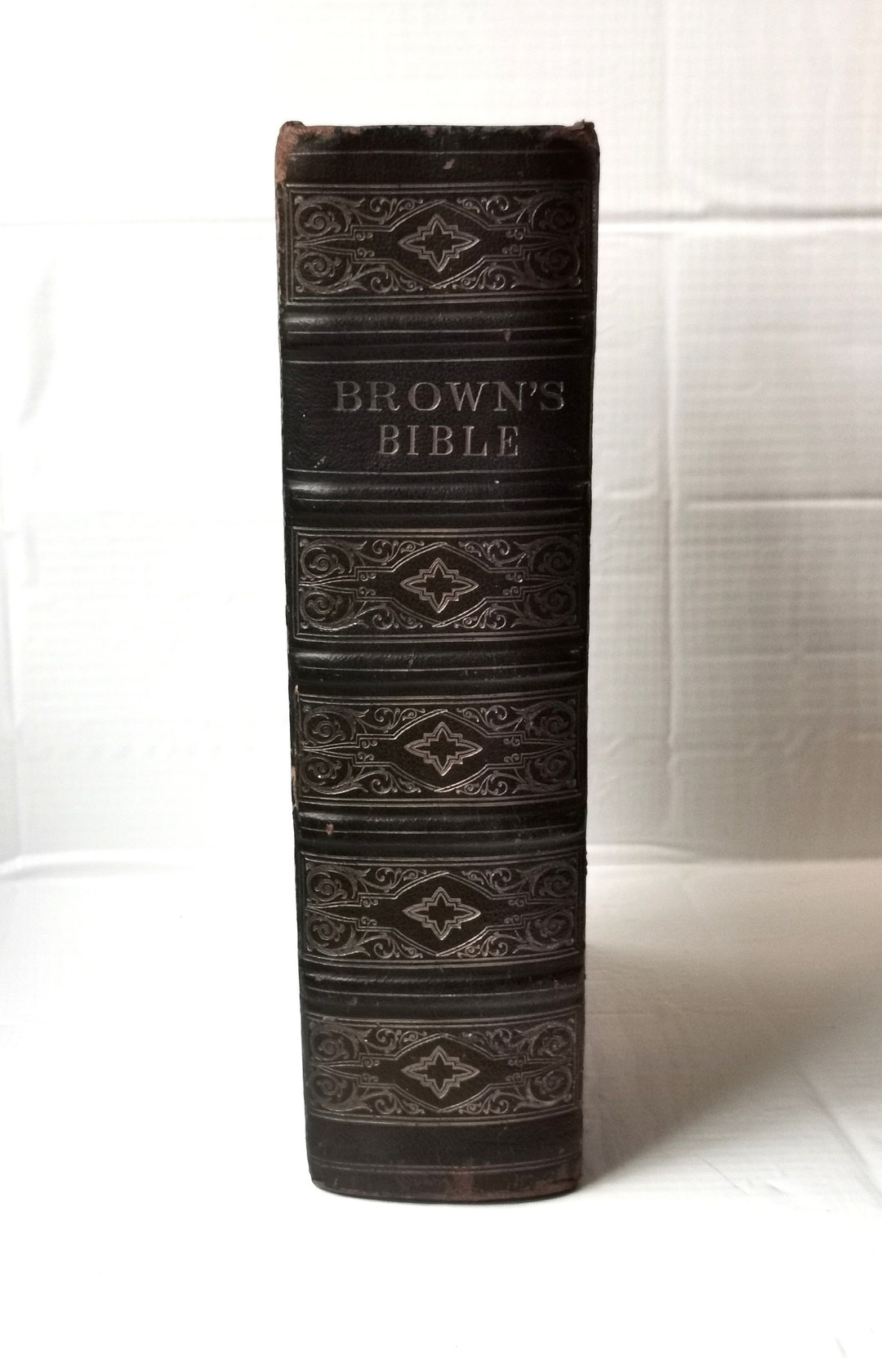 Antique Family Bible c. 1870s Brown's Self Interpreting Family Bible ...