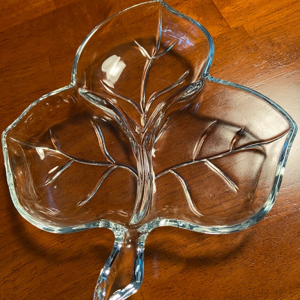 Glass Leaf Dish - Etsy