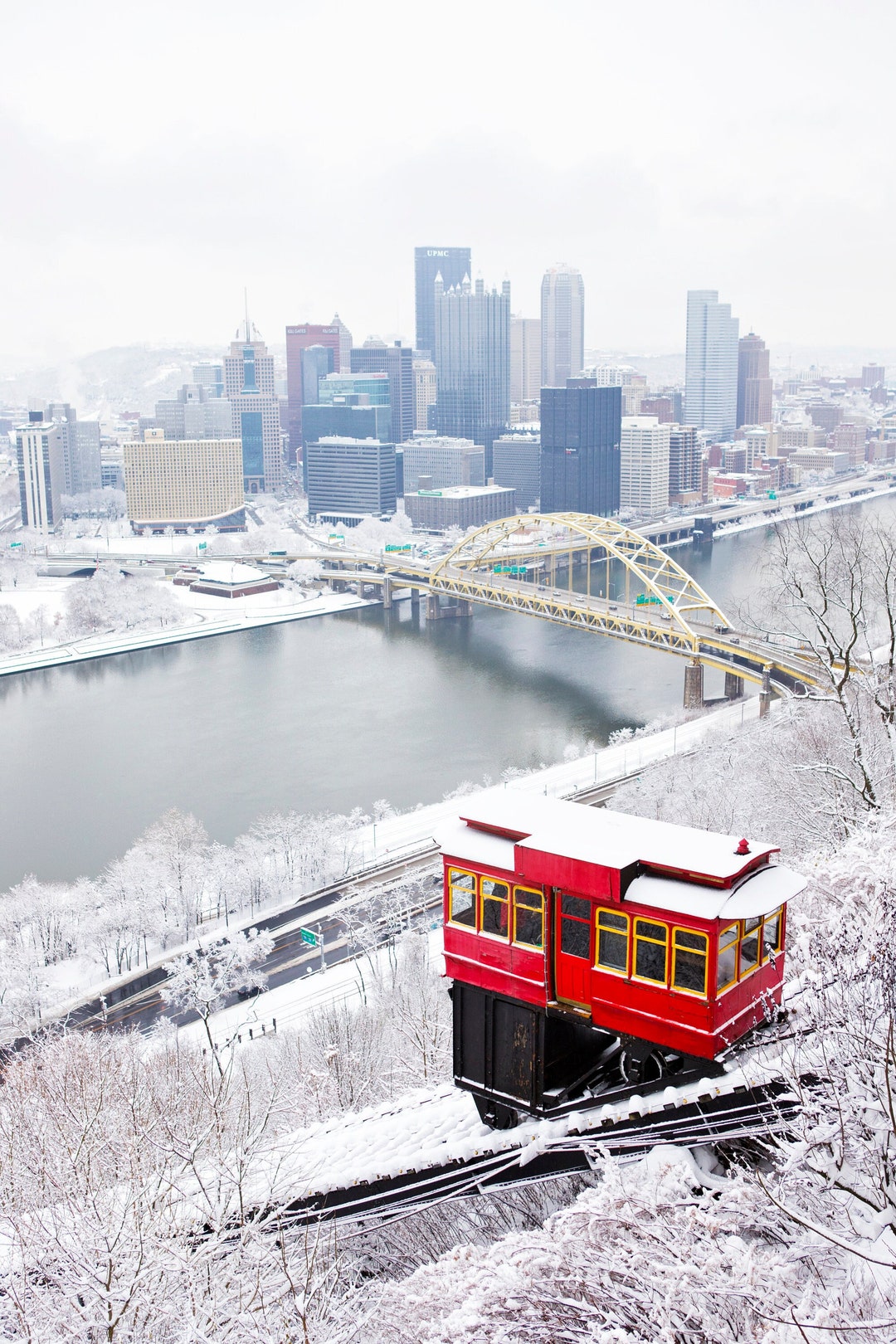 Duquesne Incline in Snow Print | Pittsburgh Photo - Etsy