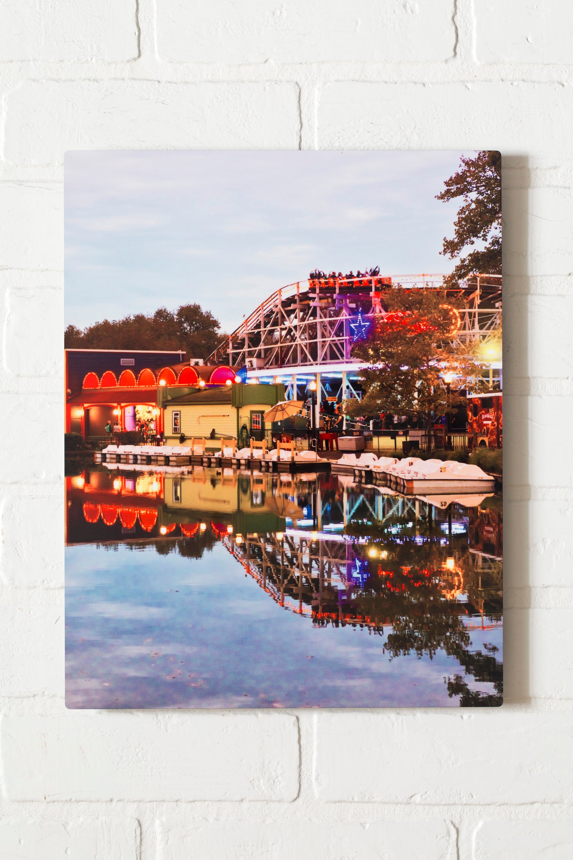 Kennywood Jack Rabbit Roller Coaster Reflection Photo Pittsburgh Print ...