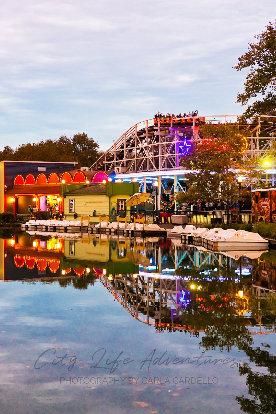 Kennywood Jack Rabbit Roller Coaster Reflection Photo | Pittsburgh ...