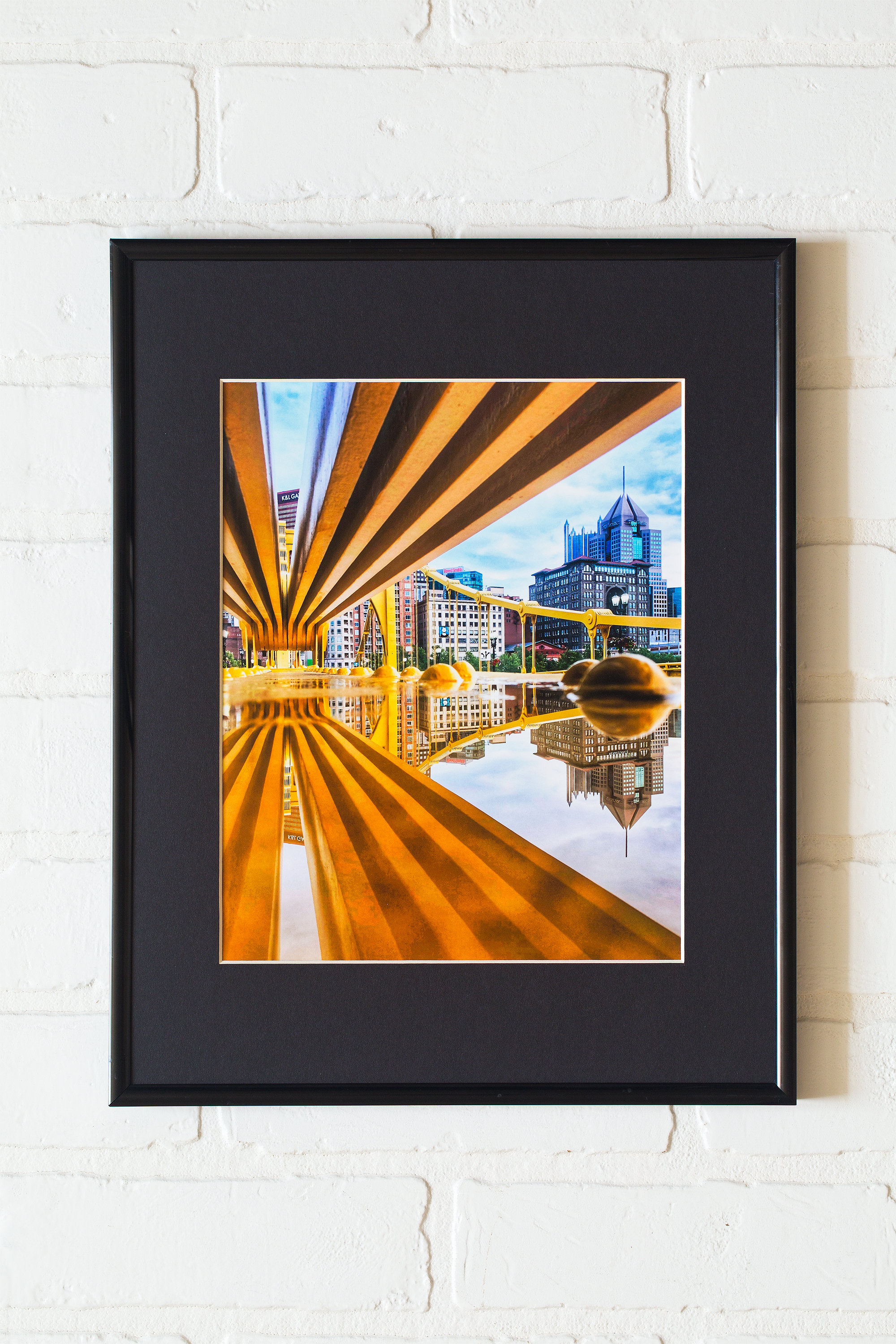 Bridge Railing Vertical Reflection Photo | Pittsburgh Print - Etsy