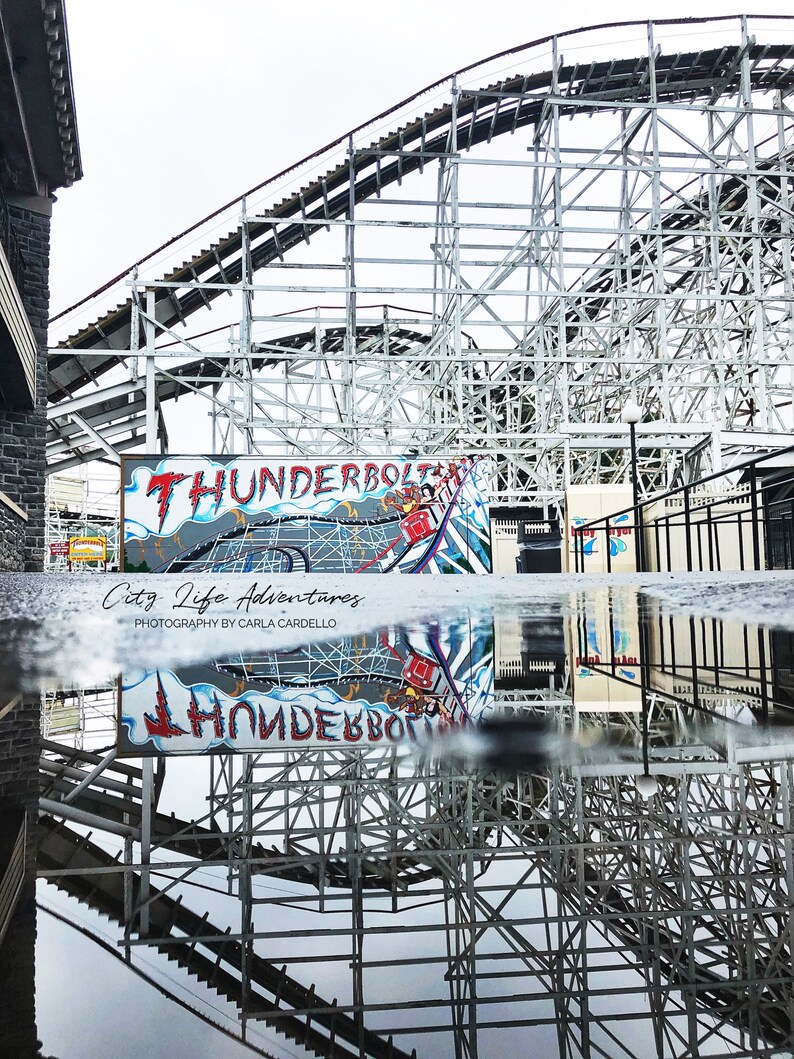 Kennywood Thunderbolt Roller Coaster Reflection Photo Pittsburgh Print ...