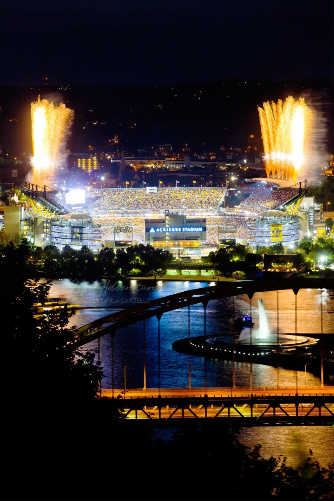 Acrisure Stadium Football Stadium Fireworks Photo | Pittsburgh Print - Etsy