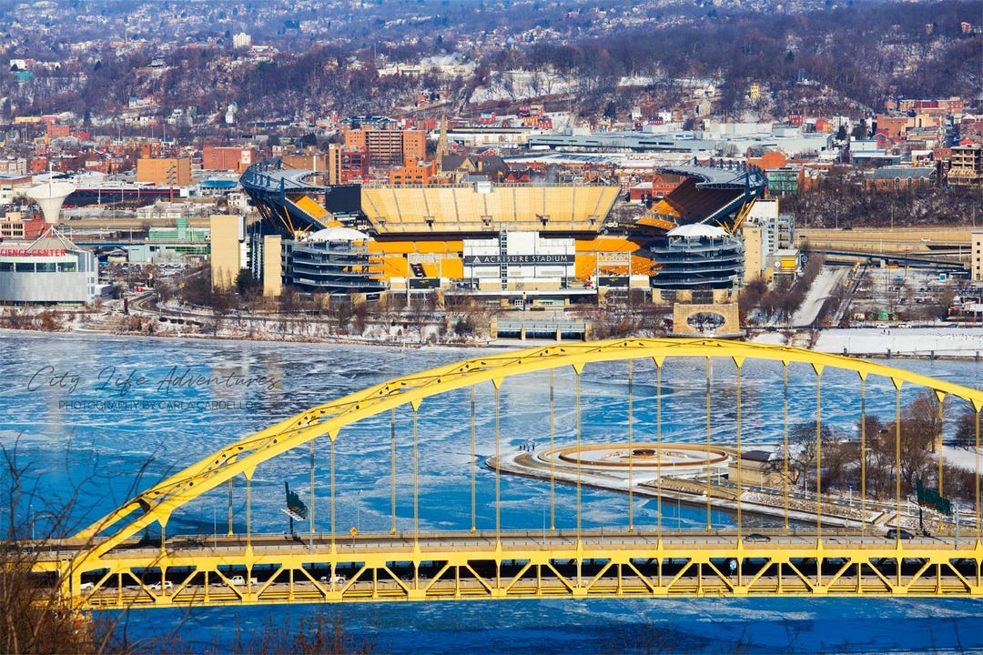 Acrisure Stadium With Frozen River Photo Pittsburgh Print - Etsy