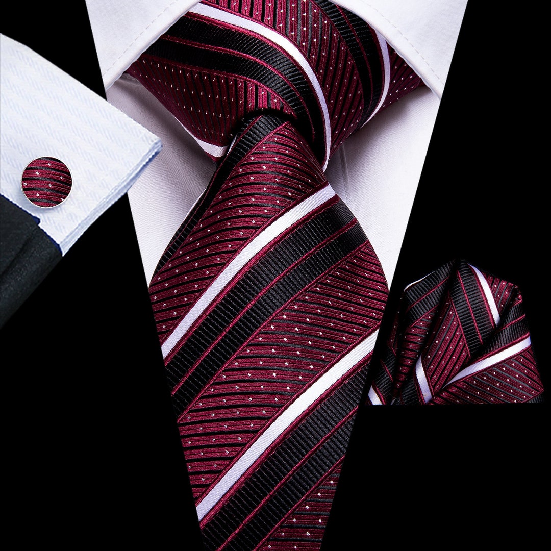 Hi Tie Msg Me the Color and Pattern Mens Tie Black Gold Red - Etsy