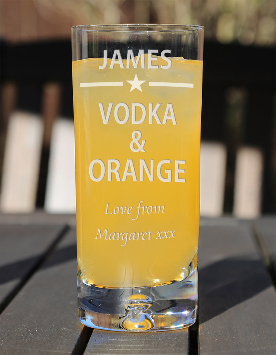 Personalised Engraved Boxed Vodka & Orange Highball Glass Birthday ...