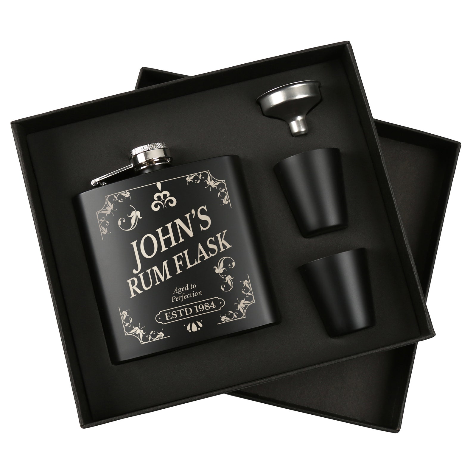 Personalised Rum Lover's Hip Flask Gift With Funnel Set - Etsy