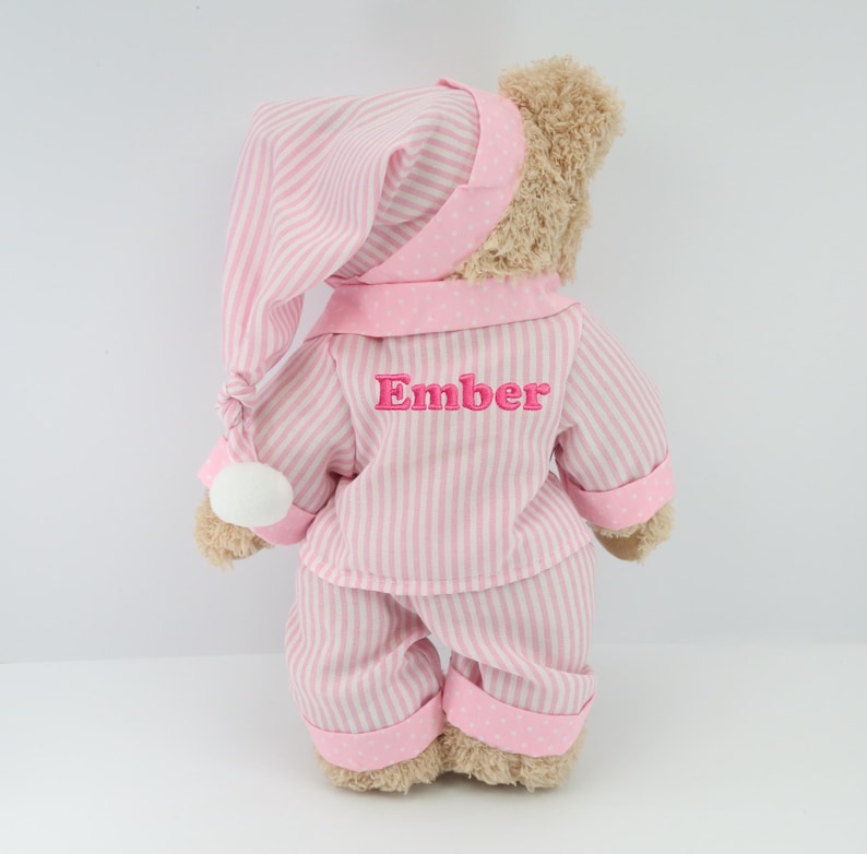 Personalised Pink Teddy Bear – Embroidered Teddies With Name, Baby Girl ...